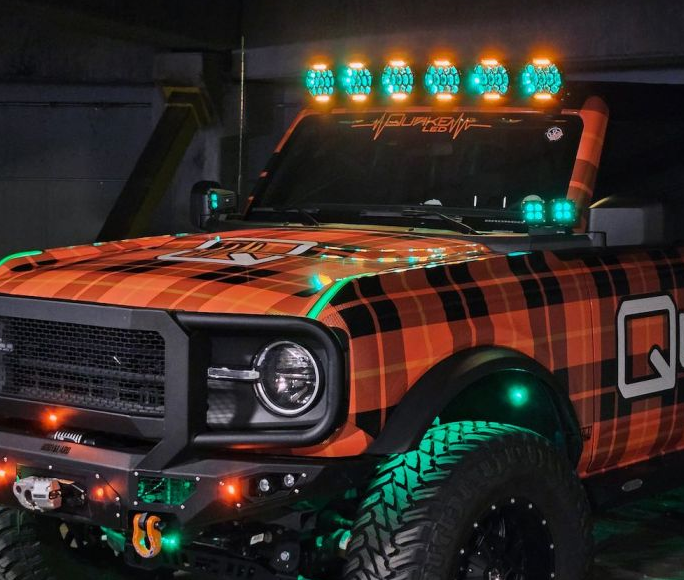 Quake 2021+ Ford Bronco 42” Monster Pod Brow LED Lighting Kit ...