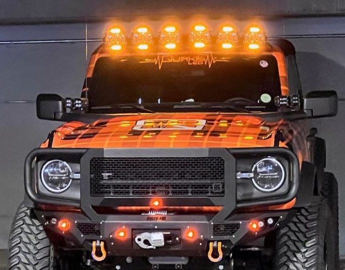 Quake 2021+ Ford Bronco 42” Monster Pod Brow LED Lighting Kit ...