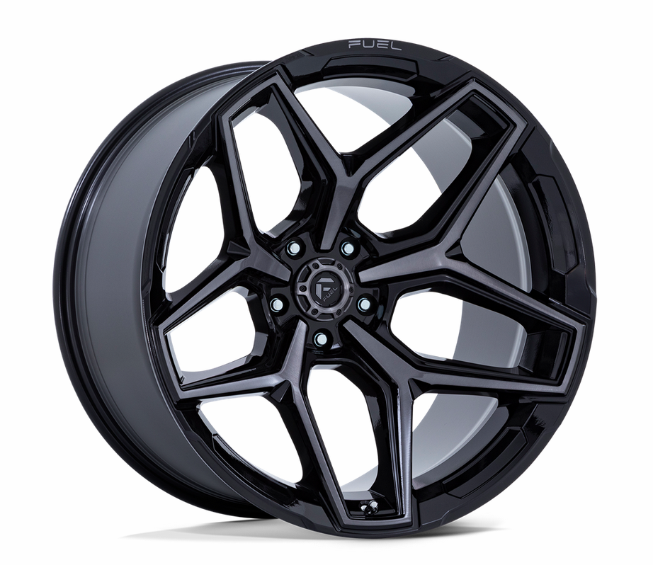 20x10 Fuel Flux 5 FC854BT Gloss Black Brushed w/Gray Tint – Darkside ...