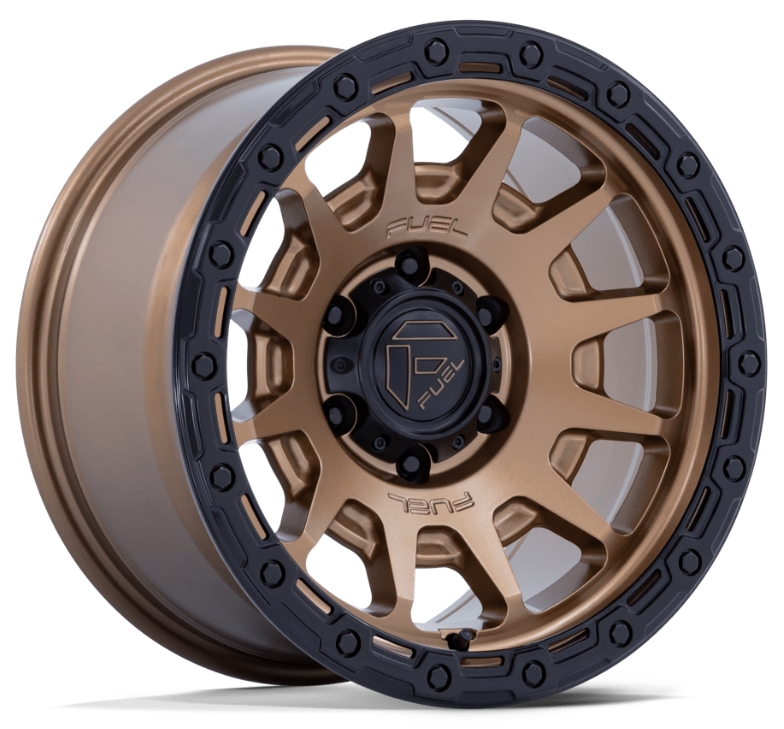 17x9.0 Fuel Fortress FC884 Matte Bronze w/ Gloss Black Lip – Darkside ...